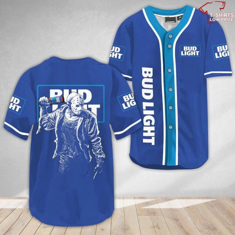 Horror Jason Voorhees Bud Light Baseball Jersey - T-shirts Low Price