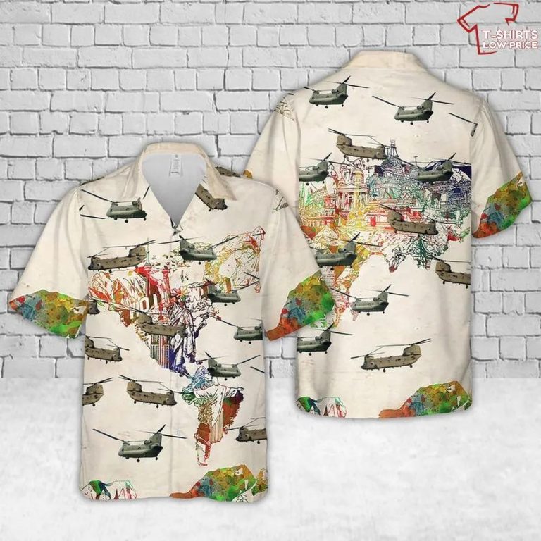 Army Boeing Ch-47 Chinook Aloha Hawaiian Shirt - T-shirts Low Price