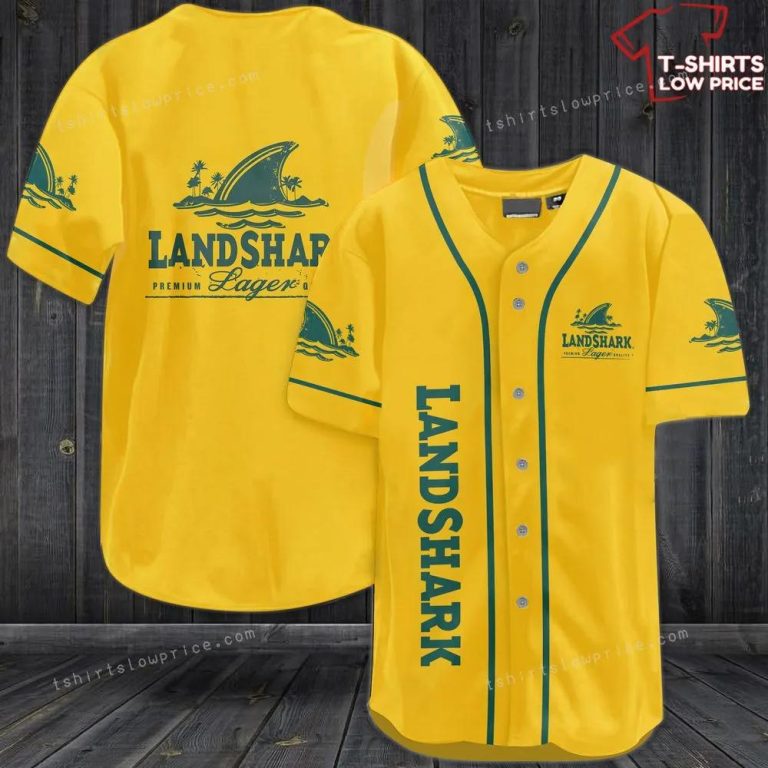 Landshark Lager Yellow Baseball Jersey - T-shirts Low Price