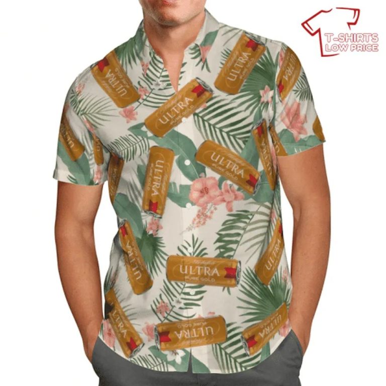 Michelob Ultra Beer Short Sleeve Hawaiian Shirt All Over Print - T ...
