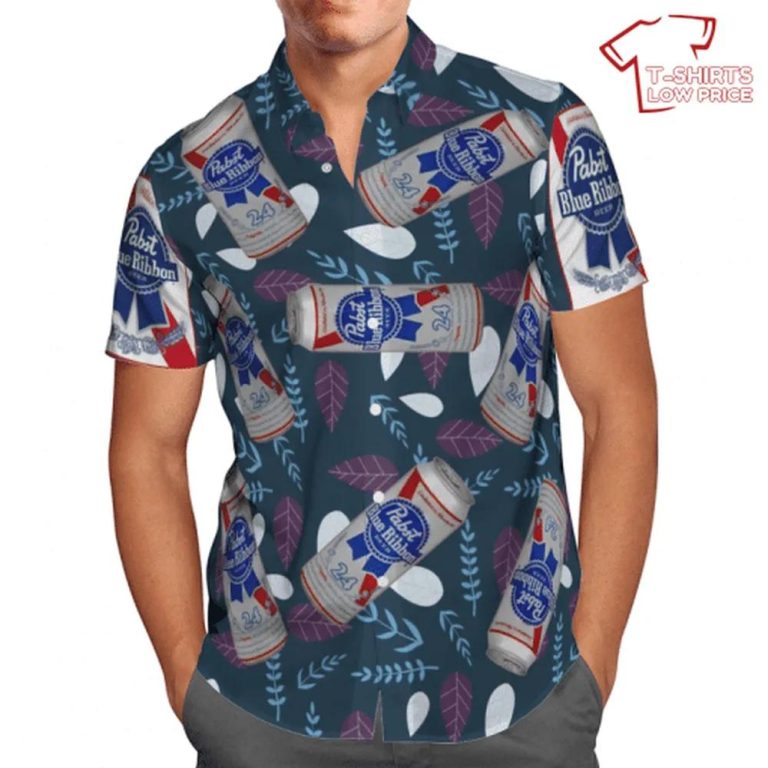 Pabst Blue Ribbon Eagle Hawaiian Shirt - T-shirts Low Price