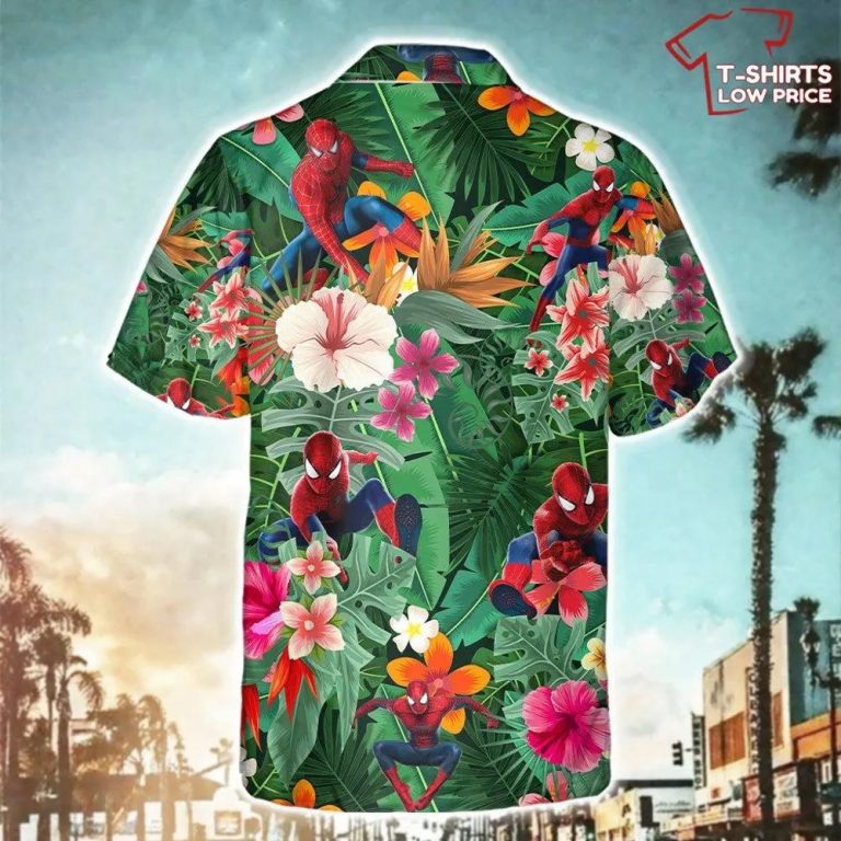 Tropical Spider Man Hawaiian Shirt Man - T-shirts Low Price