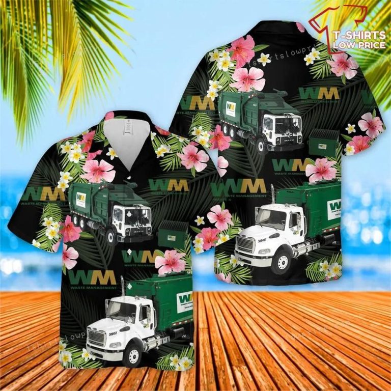 Waste Management Garbage Truck Hawaiian Shirt - T-shirts Low Price