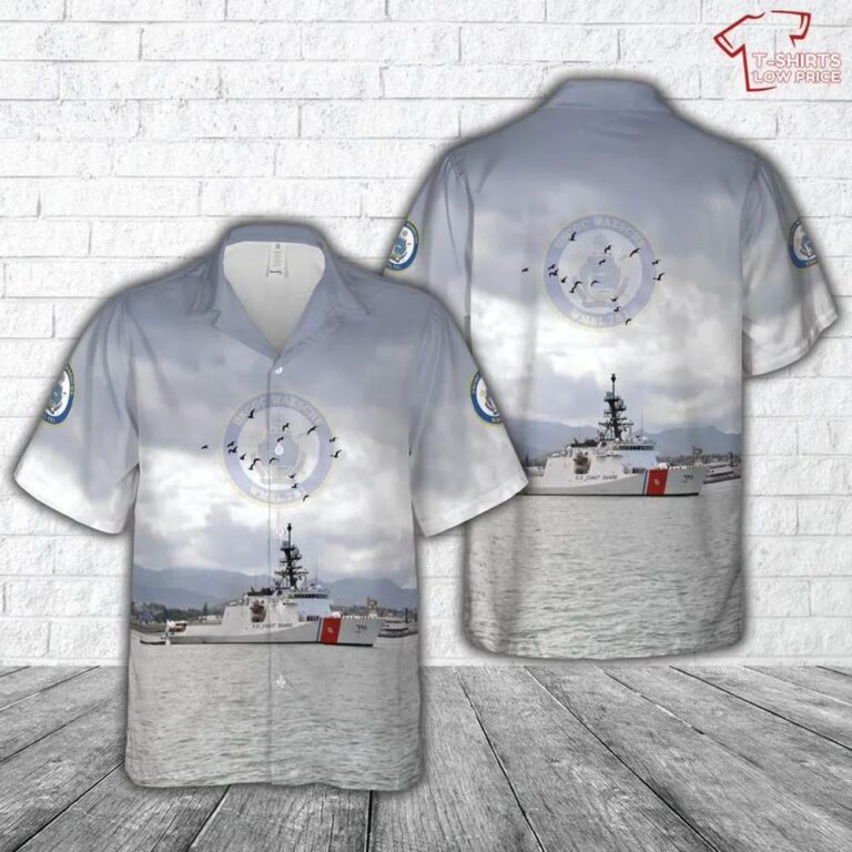 Us Coast Guard Uscgc Waesche (wmsl-751) Hawaiian Shirt Man - T-shirts ...